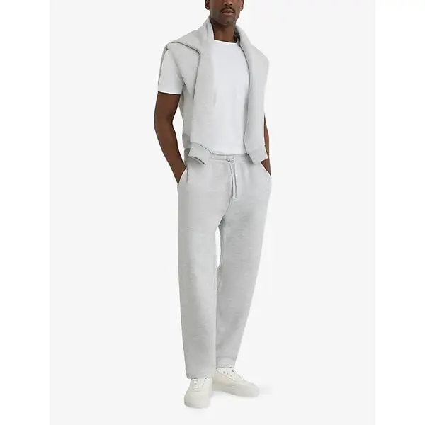REISS Tanner Drawstring-waist Cotton-blend Jogging Bottoms