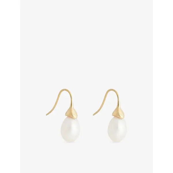 HEAVEN MAYHEM 18ct-plated Pearl Drop Earrings - Gold