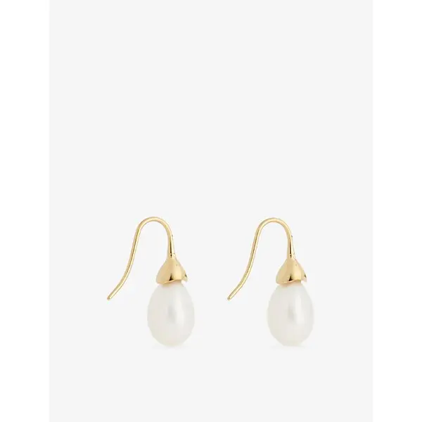 HEAVEN MAYHEM 18ct-plated Pearl Drop Earrings - Gold