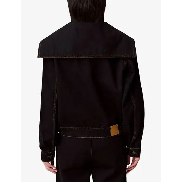 Claudie Pierlot Sailor-collar Denim Jacket - Black