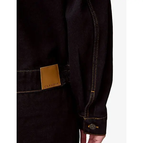 Claudie Pierlot Sailor-collar Denim Jacket - Black