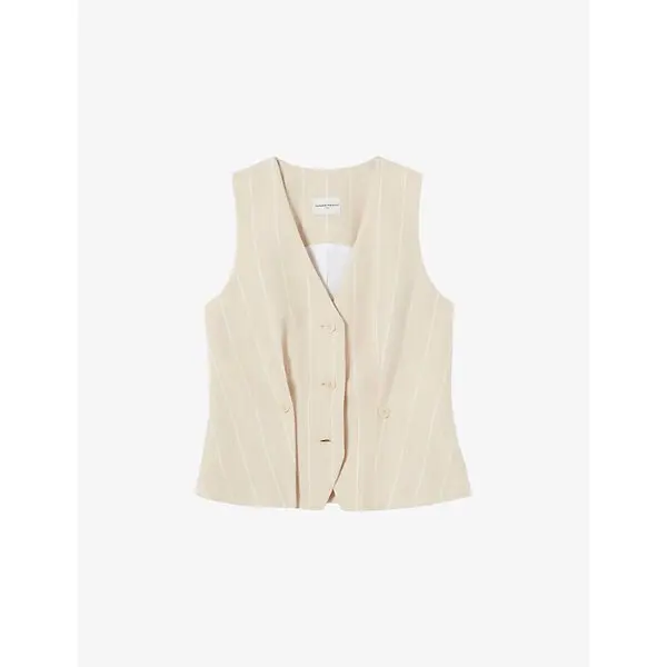 Claudie Pierlot Linen-blend Waistcoat