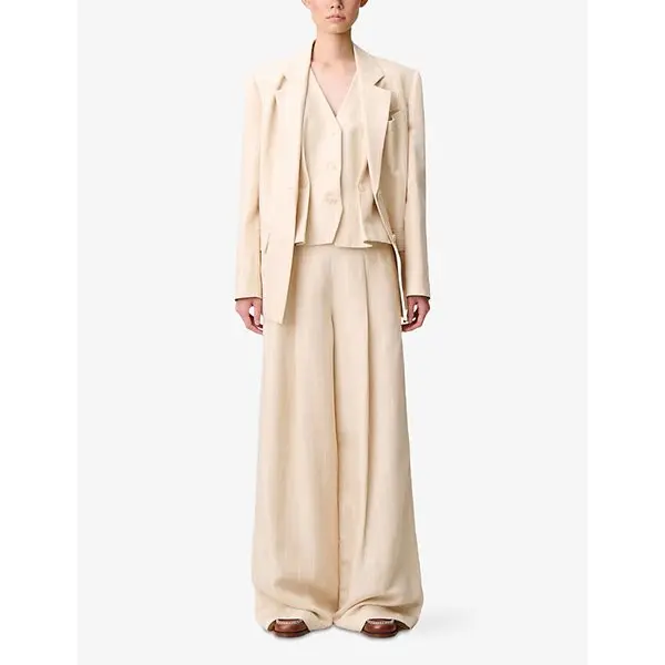 Claudie Pierlot Linen-blend Waistcoat