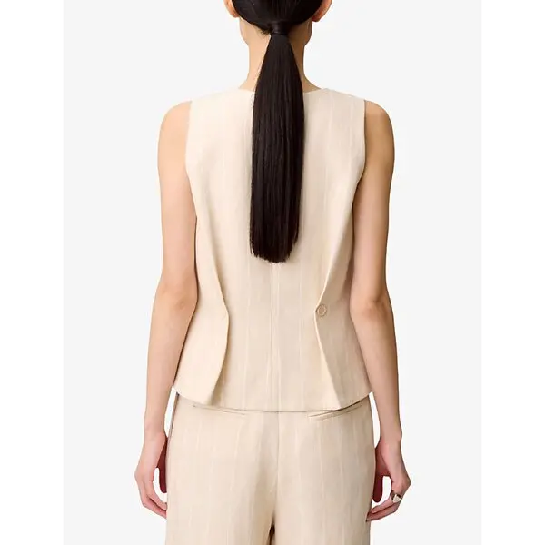 Claudie Pierlot Linen-blend Waistcoat