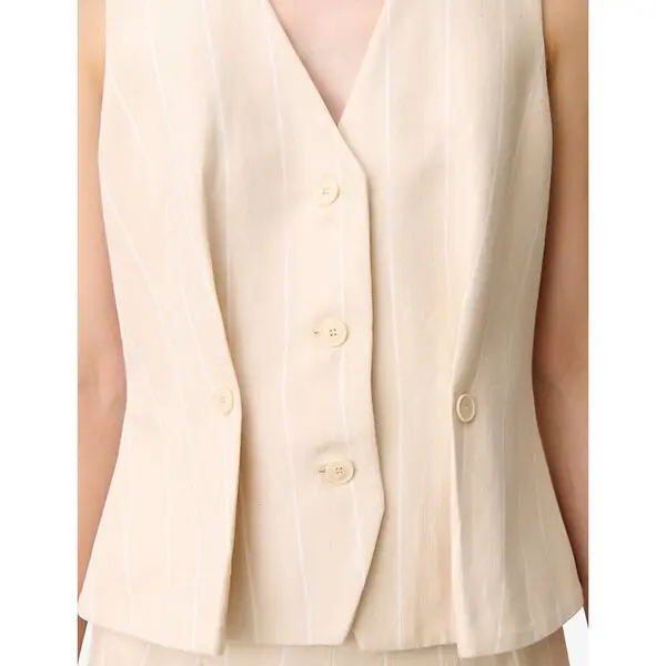 Claudie Pierlot Linen-blend Waistcoat