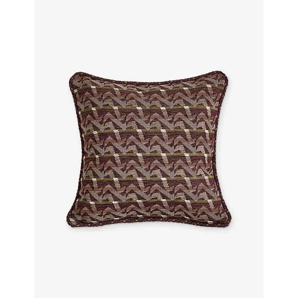 SOHO HOME Fulton Square Woven Cushion - Bordeaux