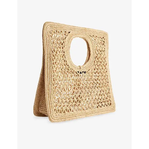 Jacquemus Le Petit Carre Spiaggia Raffia Bag