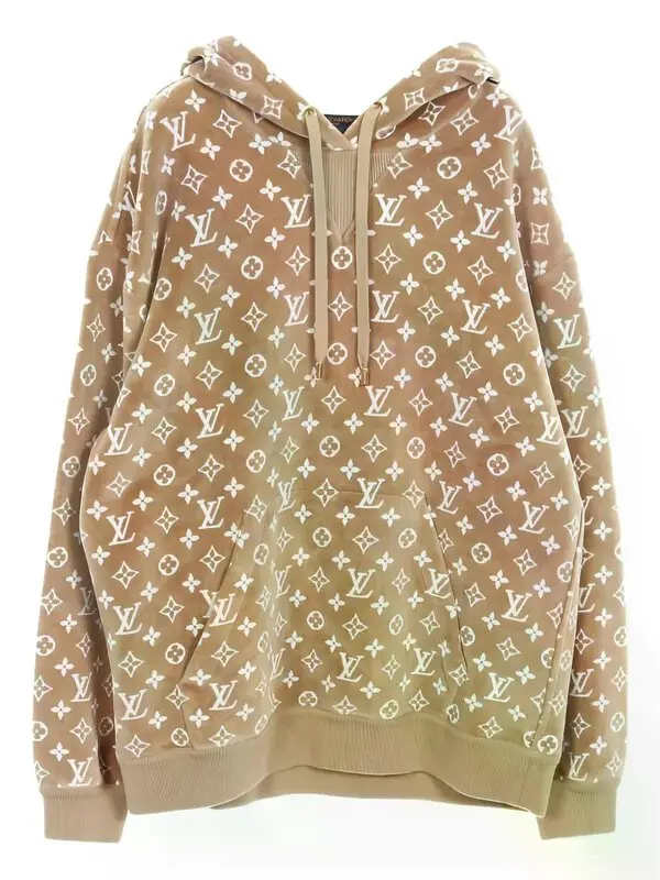 LOUIS VUITTON 2010s Monogram Drawstring Hoodie - Neutrals
