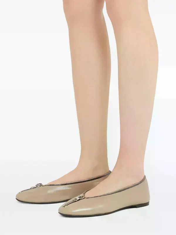 GIUSEPPE ZANOTTI Leather Ballet Flats