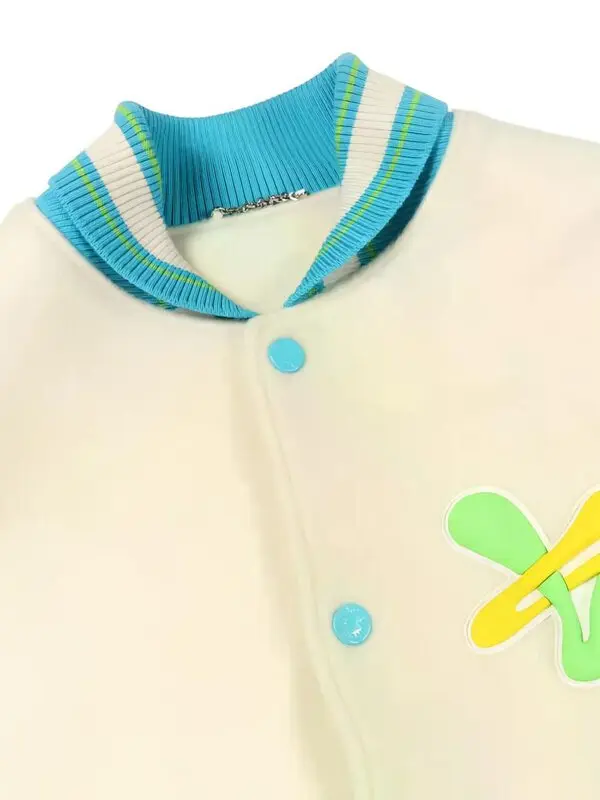 LOUIS VUITTON 2010s Rainbow Playground Varsity Jacket - Neutrals