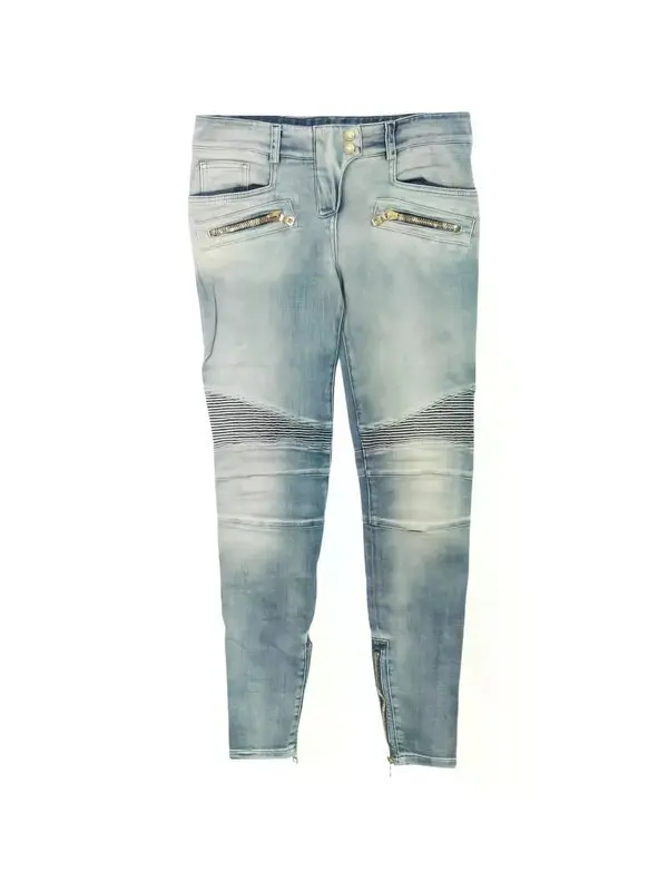 Balmain 2010s Biker Jeans With Zip Detail