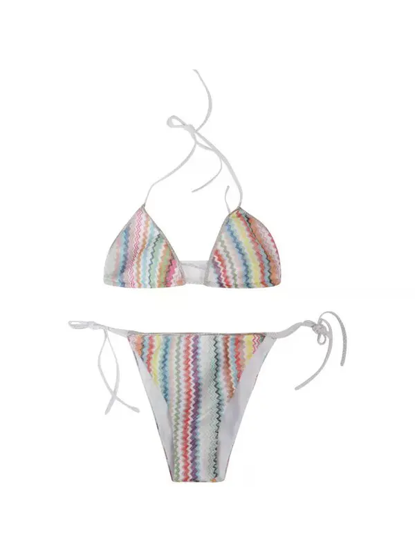 Missoni Zig-zag-pattern Bikini - Blue
