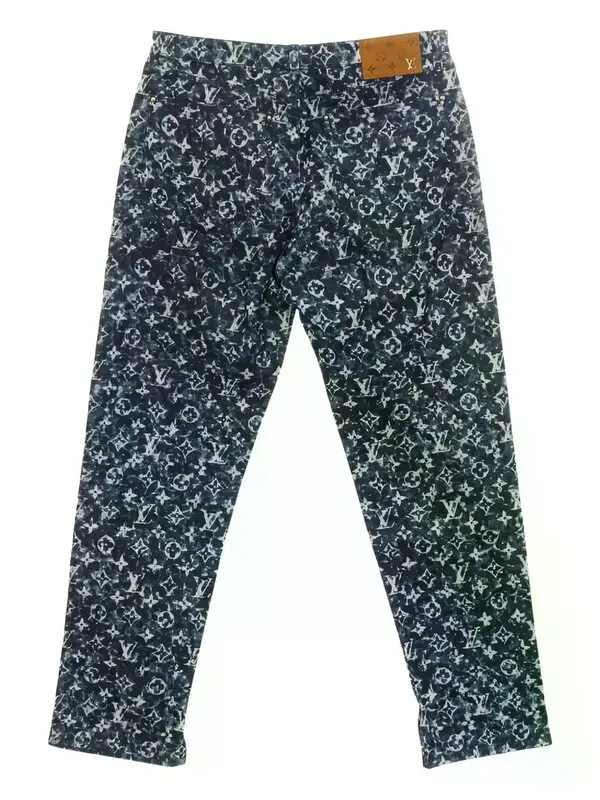 LOUIS VUITTON Monogram Pattern Denim Jeans