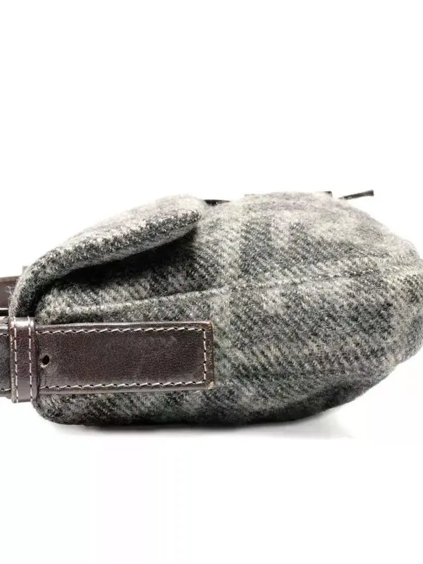 Fendi 2000s Patterned Wool Shoulder Bag