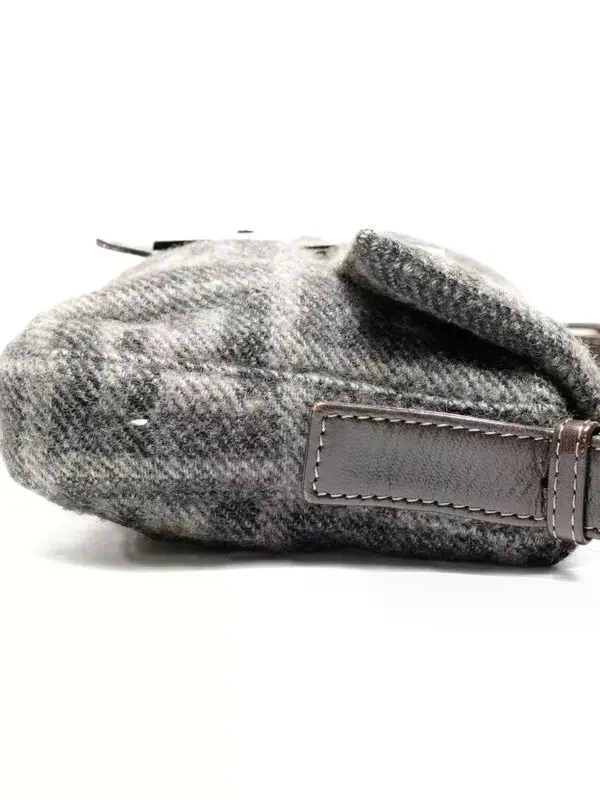 Fendi 2000s Patterned Wool Shoulder Bag