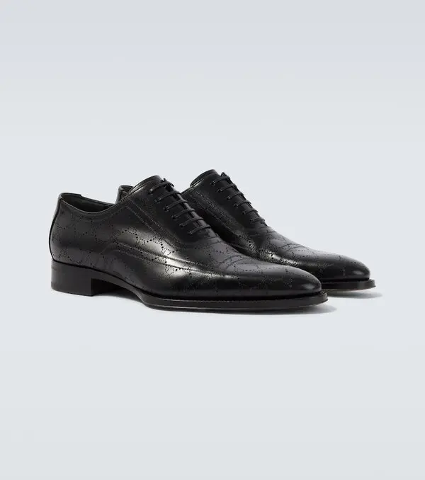 Gucci Gg Leather Derby Shoes