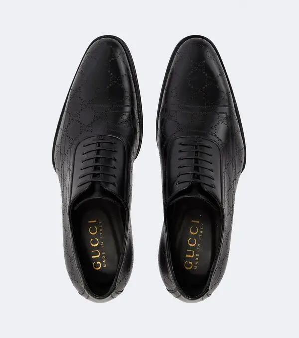 Gucci Gg Leather Derby Shoes