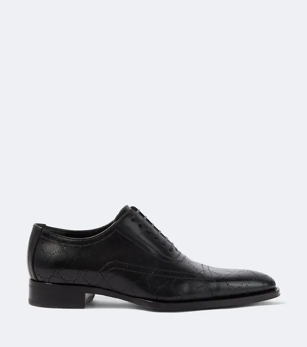 Gucci Gg Leather Derby Shoes
