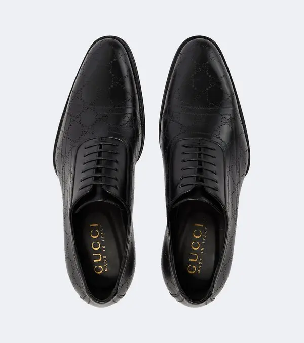 Gucci Gg Leather Derby Shoes