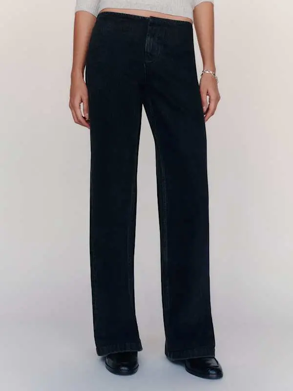 REFORMATION Talissa Stretch Jeans - Black
