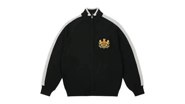 PALACE Established Zip Funnel Knit Sweater - Black