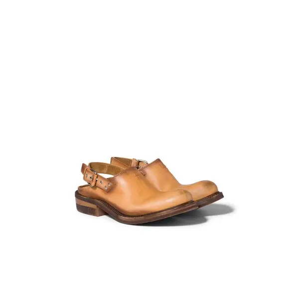 Miu Miu Foulé Leather Mules - Light Tan