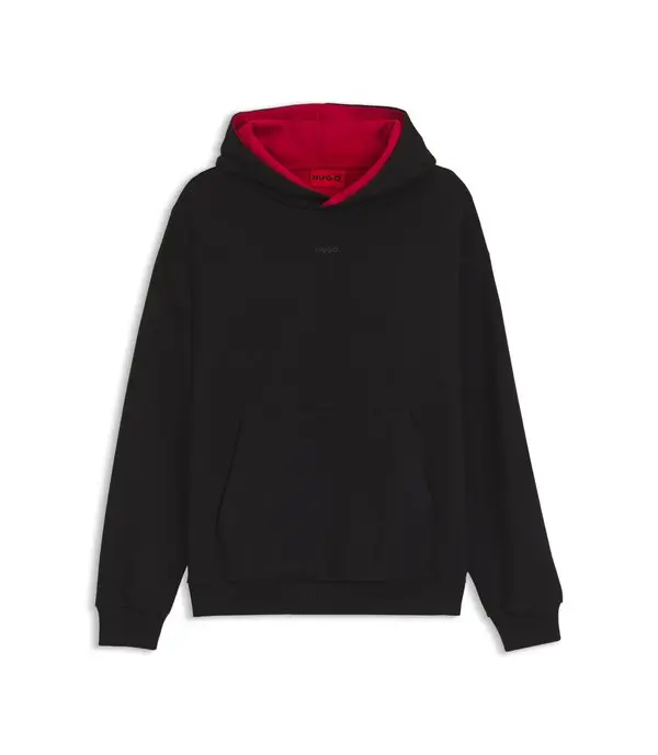 Hugo Relaxed-fit Embroidered-logo Hoodie