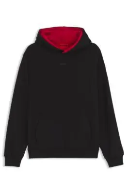 Hugo Relaxed-fit Embroidered-logo Hoodie