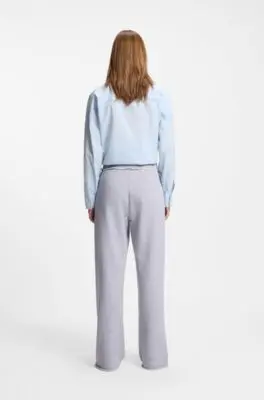 Hugo Logo-waistband Tracksuit Bottoms - Light Grey
