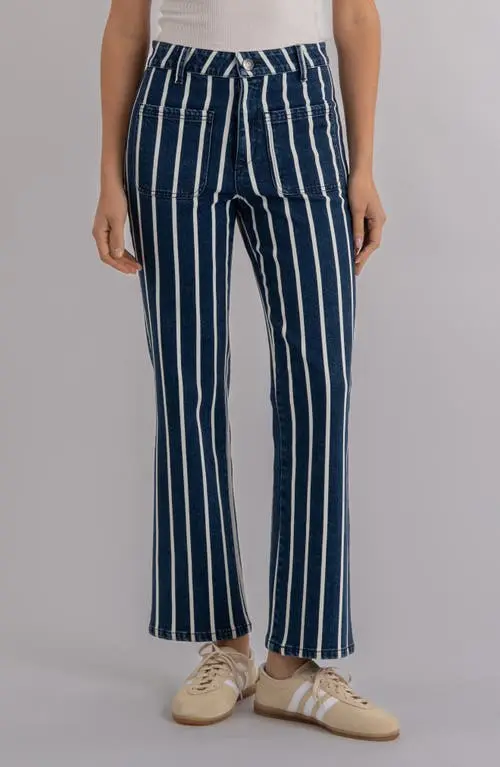 Kut From The Kloth Kelsey High-waist Kick Flare Jeans - Indigo/white