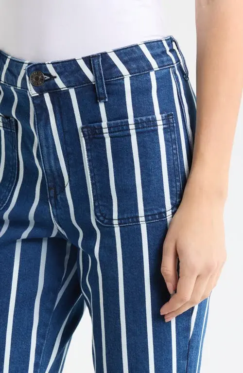 Kut From The Kloth Kelsey High-waist Kick Flare Jeans - Indigo/white