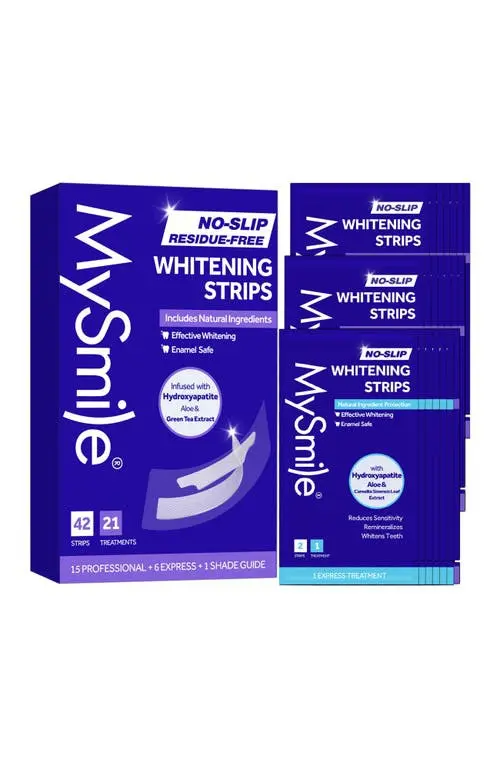 MYSMILE Non-slip Teeth Whitening Strips With Natural Ingredients - 21 Sets