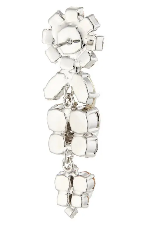 Simone Rocha Daisy Cluster Crystal & Faux Pearl Drop Earrings - Crystal/pearl
