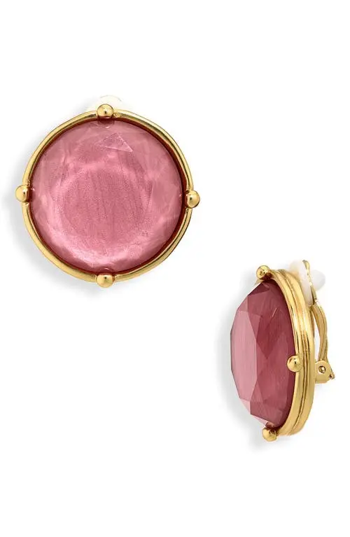 KARINE SULTAN Clip-on Stone Earrings - Gold