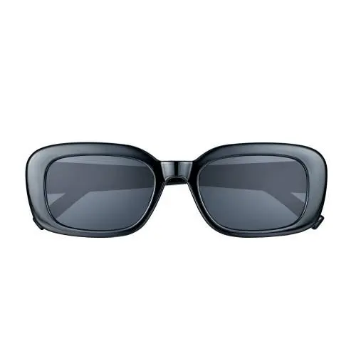 BERTHA WATCHES Rectangle Polarized Sunglasses - Black/black