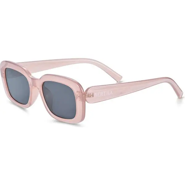 BERTHA WATCHES Rectangle Polarized Sunglasses - Pink/black