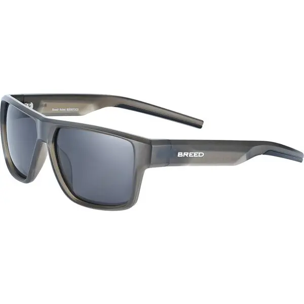 BREED Axion Polarized Square Frame Sunglasses - Brown/grey