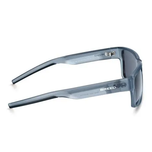 BREED Axion Polarized Square Frame Sunglasses - Grey/grey