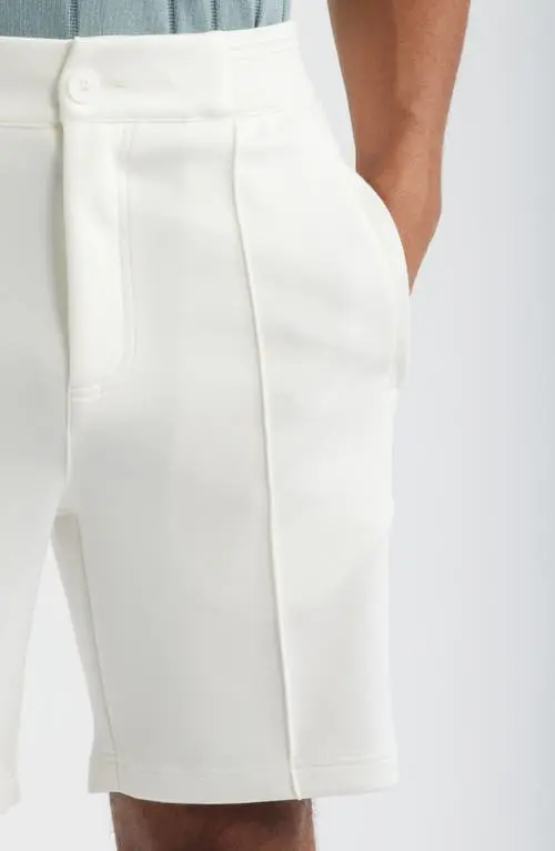 Bugatchi Soft Touch Pintuck Shorts - Chalk