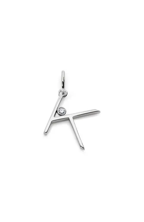 Monica Vinader Lab Grown Diamond Initial Pendant - Sterling Silver K