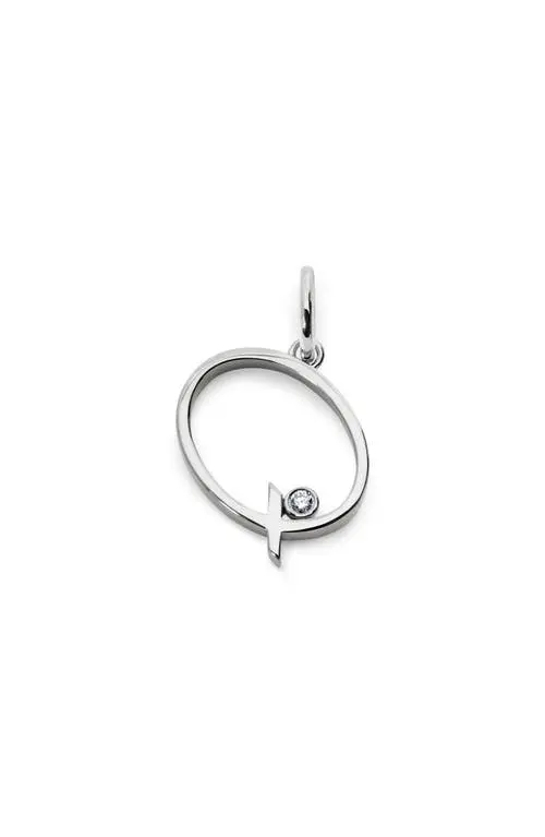 Monica Vinader Lab-grown Diamond Initial Pendant - Sterling Silver Q
