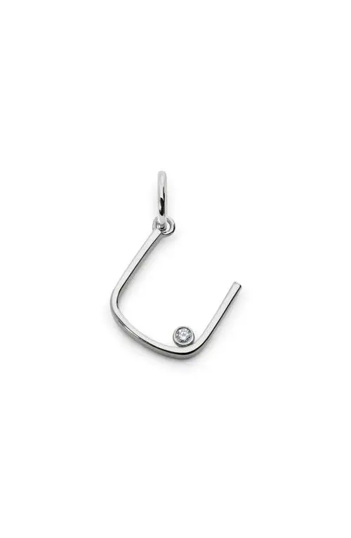 Monica Vinader Lab Grown Diamond Initial Pendant - Sterling Silver U