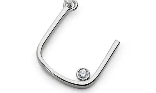 Monica Vinader Lab Grown Diamond Initial Pendant - Sterling Silver U