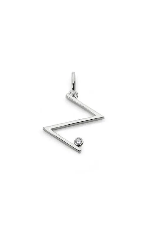 Monica Vinader Lab Grown Diamond Initial Pendant - Sterling Silver Z