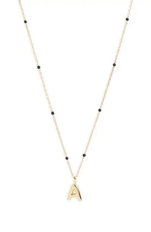 Argento Vivo Initial Pendant Necklace - Gold A