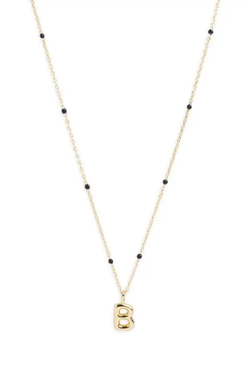Argento Vivo Initial Pendant Necklace - Gold B