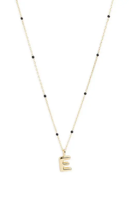 Argento Vivo Initial Pendant Necklace - Gold E