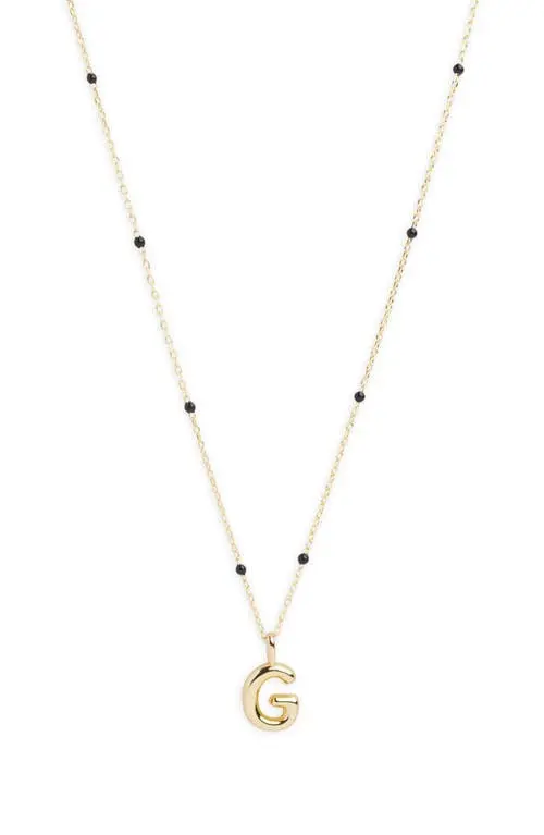 Argento Vivo Initial Pendant Necklace - Gold G