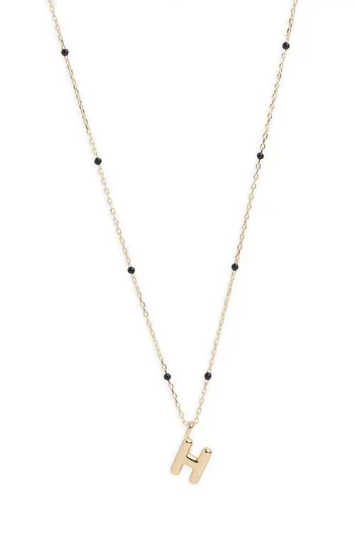 Argento Vivo Initial Pendant Necklace - Gold H