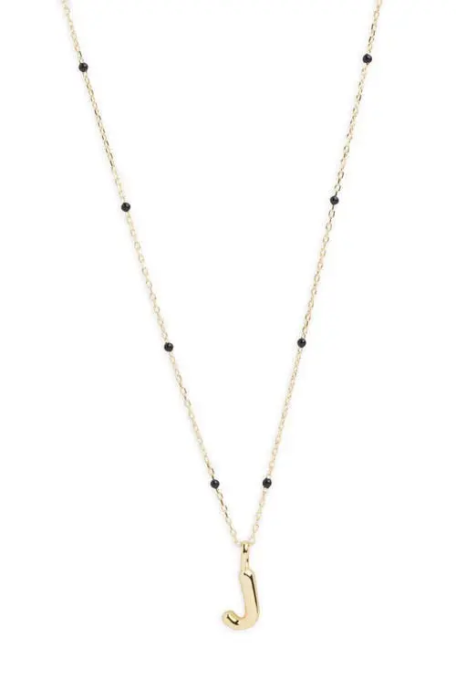 Argento Vivo Initial Pendant Necklace - Gold J